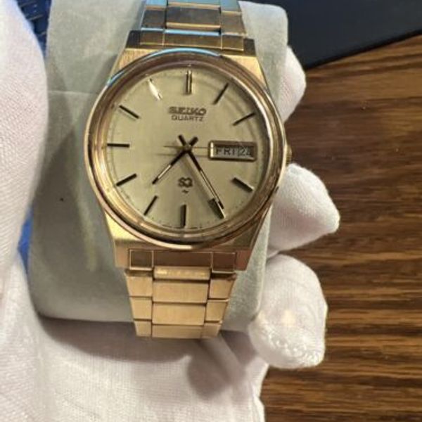 Vintage Seiko SQ Men's Day Date Quartz Watch Stainless Steel Gold Tone One Jewel | WatchCharts ...
