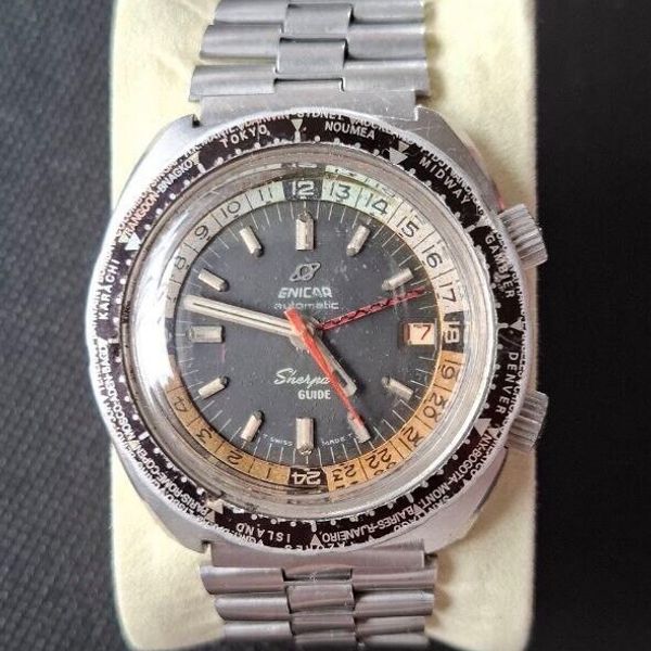 Enicar Sherpa Guide GMT Rare Vintage Swiss watch | WatchCharts Marketplace