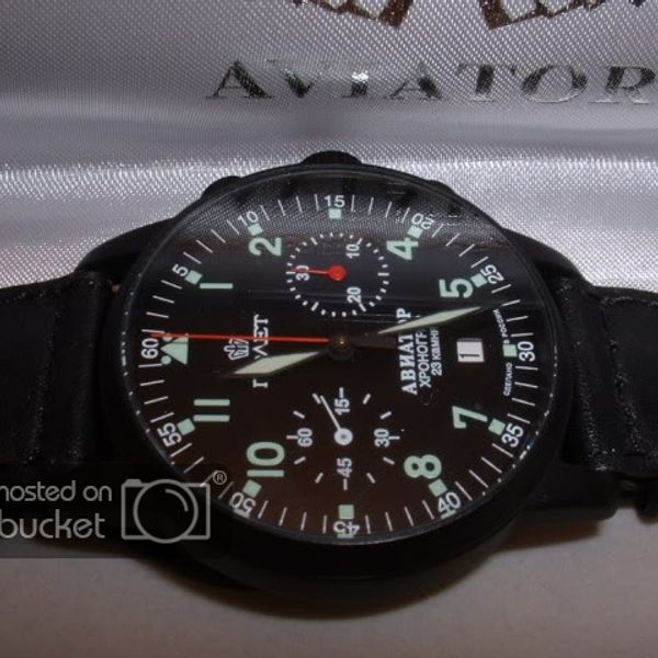 FS: Poljot Aviator Chrono - All Black | WatchCharts Marketplace