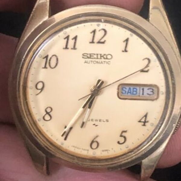 Vintage Seiko 17 Jewels Automatic Men’s Goldstone Watch 7009-8219 Japan ...