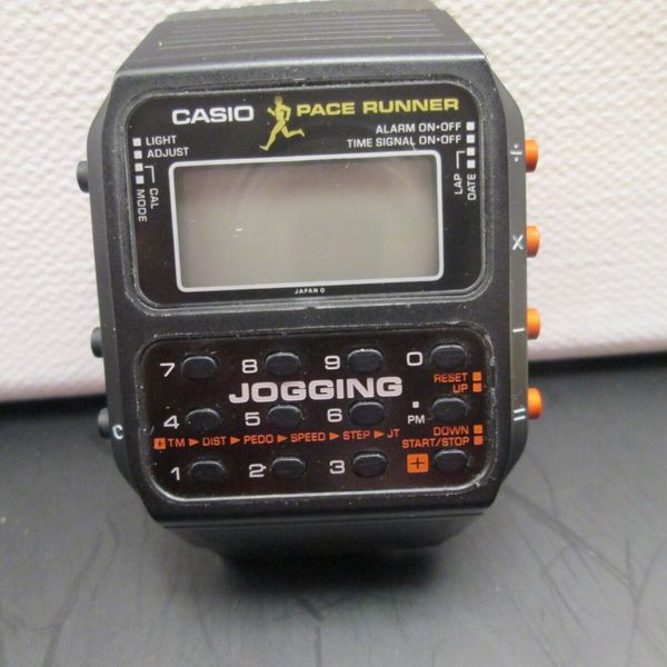 Casio J100 Jogging Pace Runner Vintage Watch Untested Not Working Parts ...