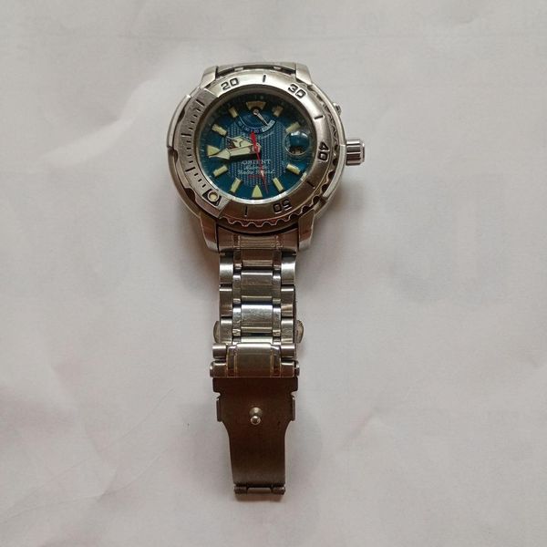 Orient M-Force Diver Watch Blue Auto, Stainless Steel Used From Japan ...