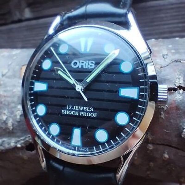 ORIS Hand-Wind Mechanical Watch 1980s Vintage Men's Timepiece Classic ...