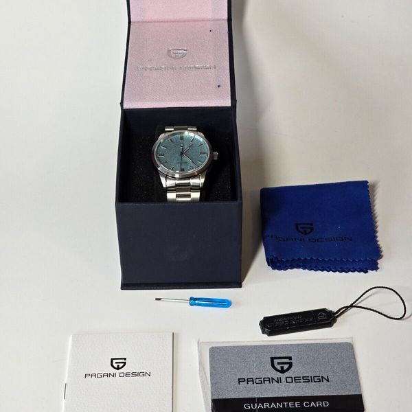 Pagani Design 38mm Ice Blue Dial VH31 Quartz Men's Watch | WatchCharts ...