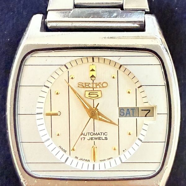 seiko 5 automatic mens watch 17 Jewels Japan Made Movement 7009-2100 ...