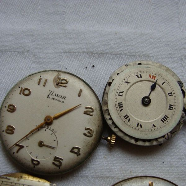 wristwatch movements Gruen Timor Nicolet Nirvana Meiter-Anker for parts ...