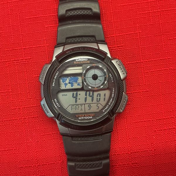 Used Mens Casio World Time Watch with 5 Alarms In Good Working ...