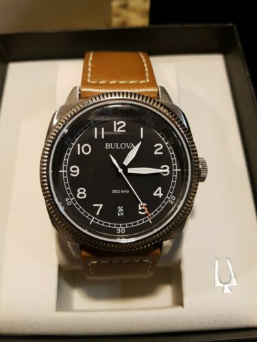 Bulova Men's 96B230 Military Analog Display Japanese Quartz Brown Watch ...