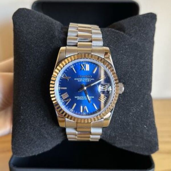Seiko Mod Roman Ocean blue 36mm | WatchCharts Marketplace