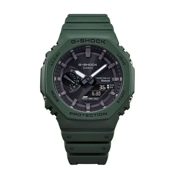 Casio G-Shock Green Analog Digital Mobile Link Bluetooth Watch GAB2100 ...