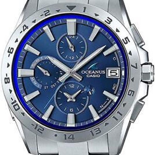 Casio Oceanus OCW-T3000-2AJF Men's Wristwatch Analog Blue x Silver with Box | WatchCharts ...