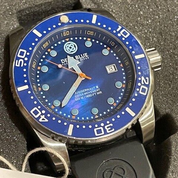 DEEP BLUE DIVER'S WATCH - JUGGERNAUT III WITH CASE | WatchCharts ...