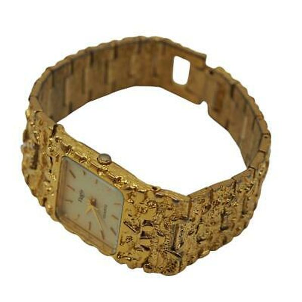 Vintage Mens Regis Gold Nugget Quartz Watch 1980's | WatchCharts ...