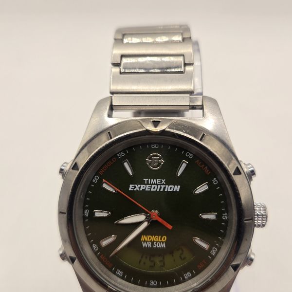 Vintage Timex Expedition Indiglo Stainless Steel Watch | WatchCharts Marketplace