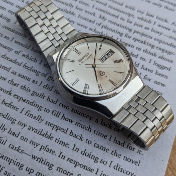 [WTS] Vintage Seiko King Quartz - Linen Dial - day/Date window - 0853 ...