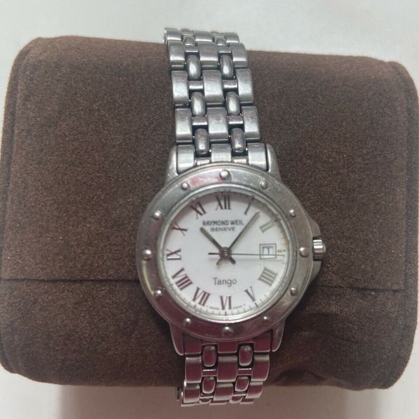 Raymond Weil Tango White Roman Numeral Stainless Steel Ladies Quartz ...