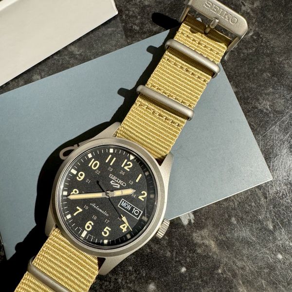 Seiko SRPG35K1 Automatic Field Watch Black Dial Unworn! 39mm 4R36 Day ...