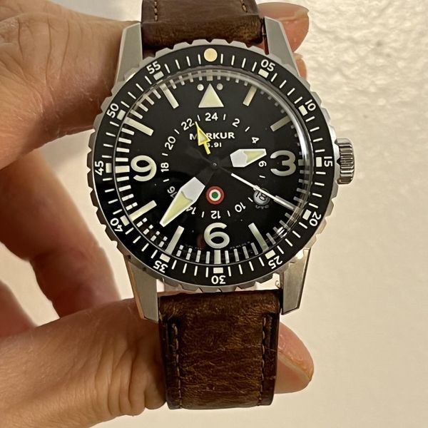 [WTS] Merkur G91 GMT Pilot watch. Box and papers. | WatchCharts Marketplace