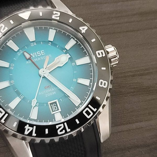 FS: Wise Admascus ADX161 GMT, Aqua Blue Dial, MINT, Full Kit, Rubber ...