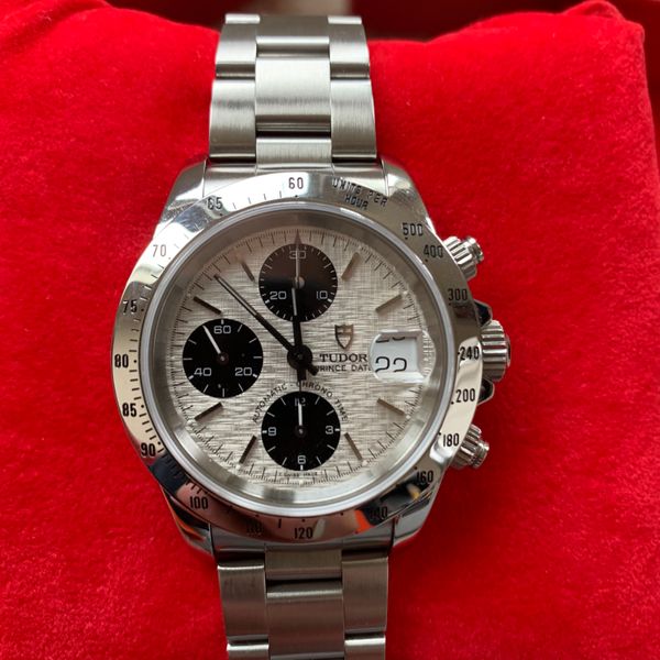 FS: Tudor Chronograph 79280 White Panda Linen Dial and Oyster Bracelet | WatchCharts Marketplace