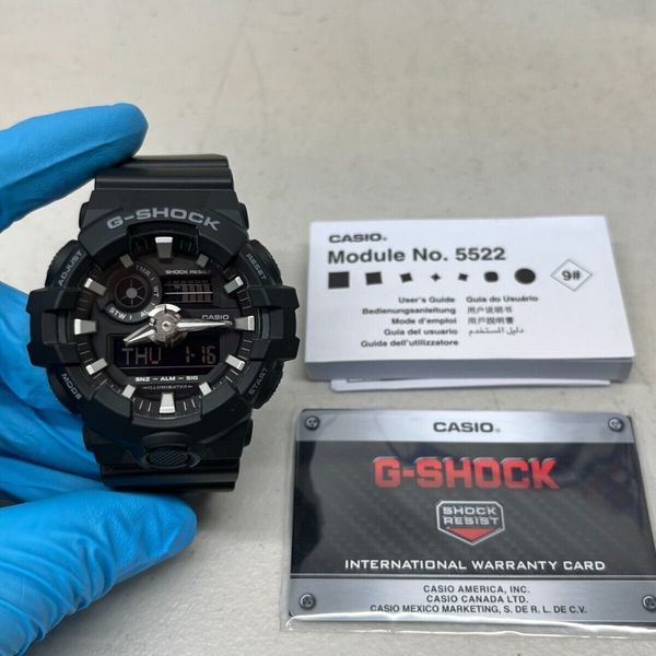 Casio G-Shock GA700-1B Super Illuminator Analog-Digital Black Watch ...