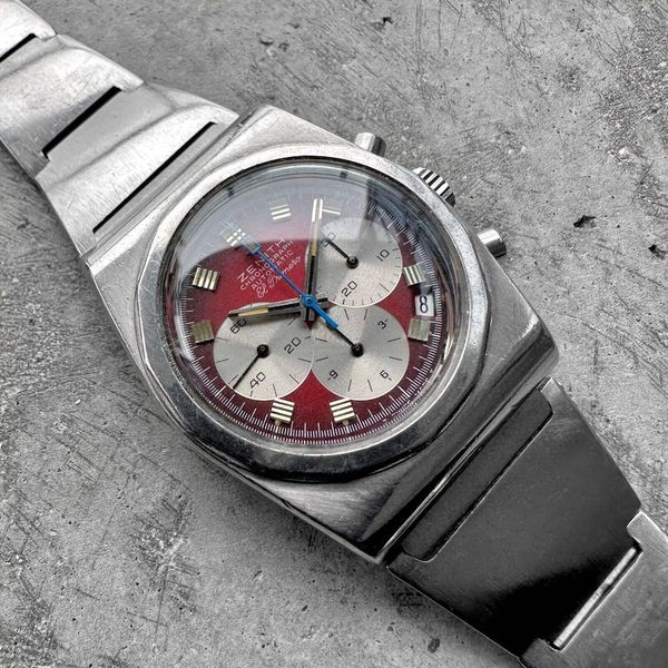 1960s Zenith El Primero Stainless Steel A781 - Incredible Red dial ...