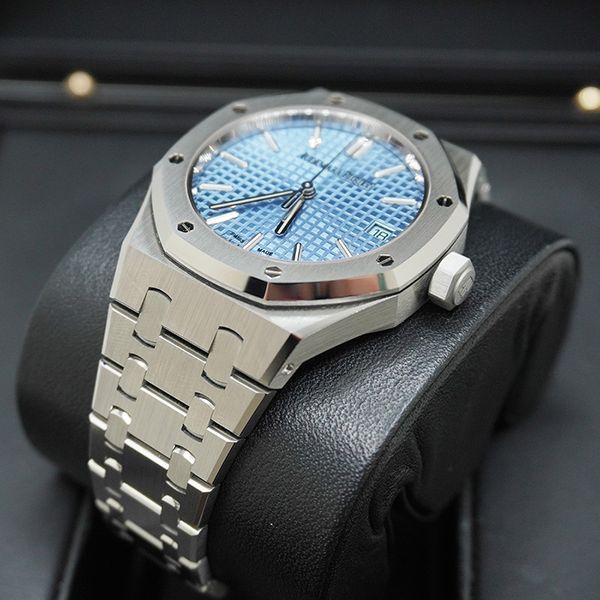 Audemars Piguet Royal Oak 37mm 15550ST Light Blue Dial | WatchCharts ...