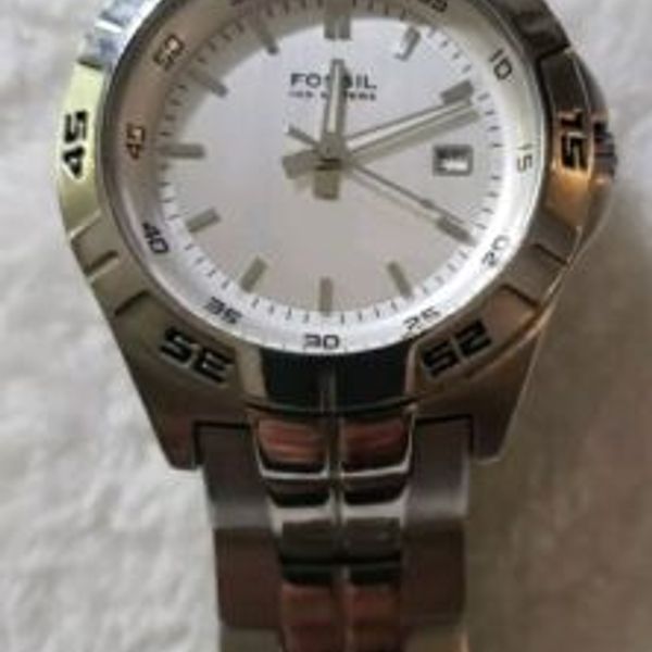 Fossil PR5338 Men's Silver Stainless Steel Analog Watch Needs Battery ...