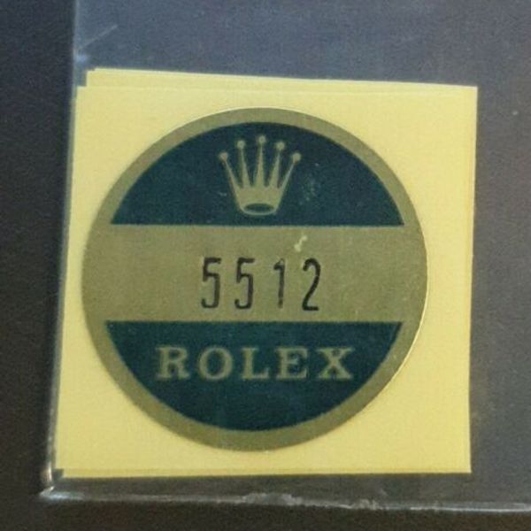 F) 5512 Rolex vintage SUBMARINER Sticker Aufkleber Etiqueta Adhesivo ...