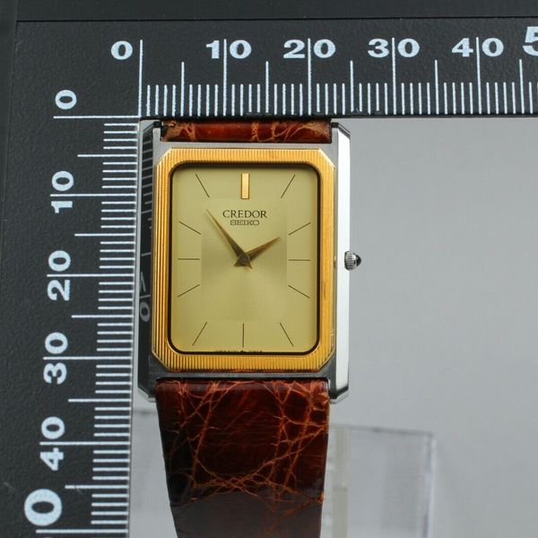 [NEAR MINT] SEIKO CREDOR 14K 6730-5090 Quartz Gold Bezel Men's Watch ...