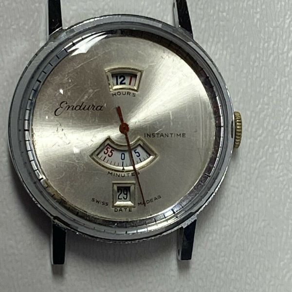 vintage endura watch swiss made instantime with date | WatchCharts ...