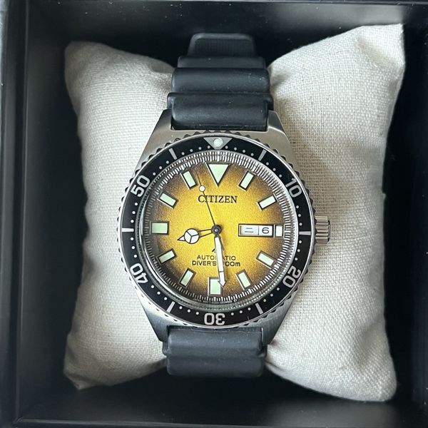 CITIZEN PROMASTER MARINE SERIES AUTOMATIC MECHANICAL YELLOW NY0120-01X ...