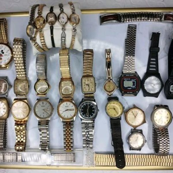 Vintage Seiko Timex Gruen Hamilton Elgin Caravelle Waltham Watch Lot Part/Repair | WatchCharts ...