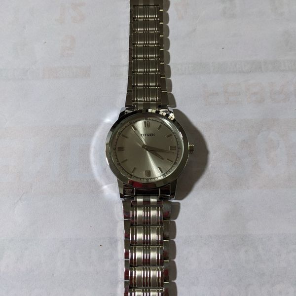 citizen quartz mens watch Silver Color Made in Japan | WatchCharts ...