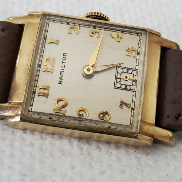 Vintage Hamilton 14K Gold Filled Cal 982 19Jewels USA Made Men's Watch ...