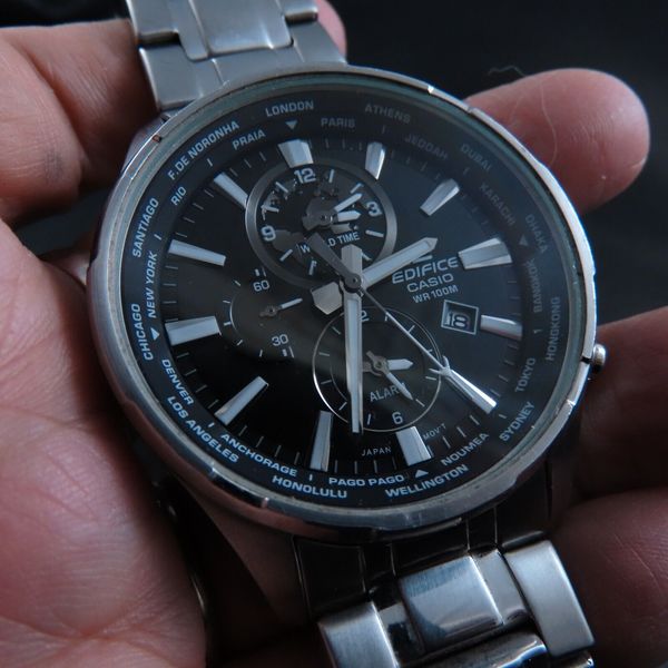 EFR-304 Casio Edifice World Time Quartz Men Watch | WatchCharts Marketplace