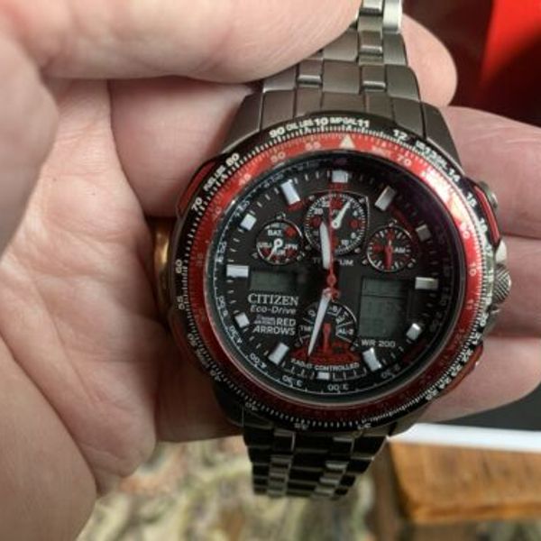 Citizen Skyhawk Titanium Red Arrows Radio Controlled U600-S076226 ...