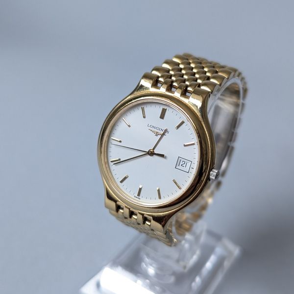 Longines Flagship Gold Watch with Box Paper Date | WatchCharts Marketplace