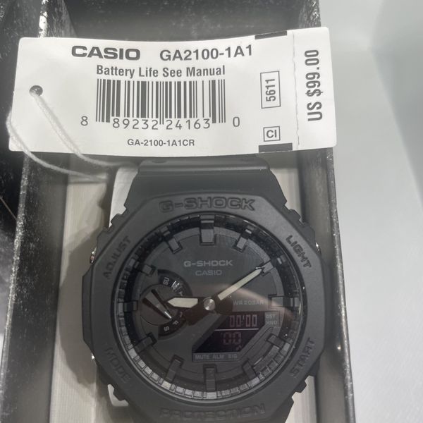 Casio G-Shock GA-2100-1A1 Black Men's Analog & Digital Watch ...