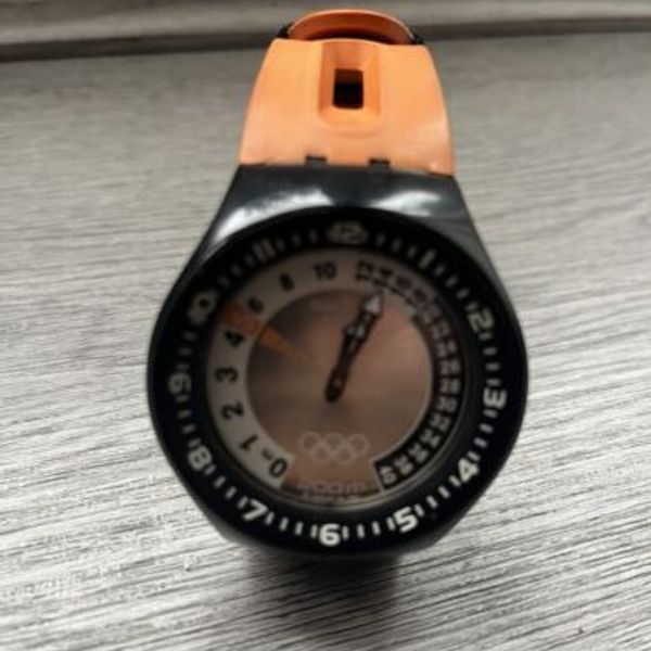 Swatch Fun Orang Scuba Sugb103 Climbing Lobster Olympic Dive - USED ...