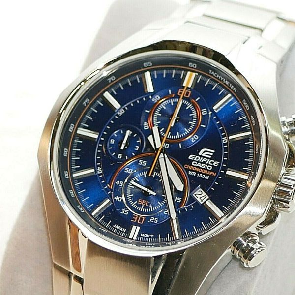 Edifice by Casio Chronograph Watch in Stainless Steel - Open Box Mint ...