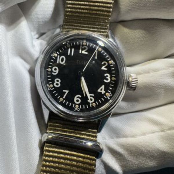 1943 Elgin A-11 WW2 Pilot Watch. Gorgeous Watch. Serviced. Runs Amazing ...