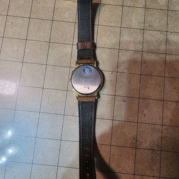 Citizen Quartz 6350-G30241 Watch Moon Dial Gold Case Dial Brown Leather ...