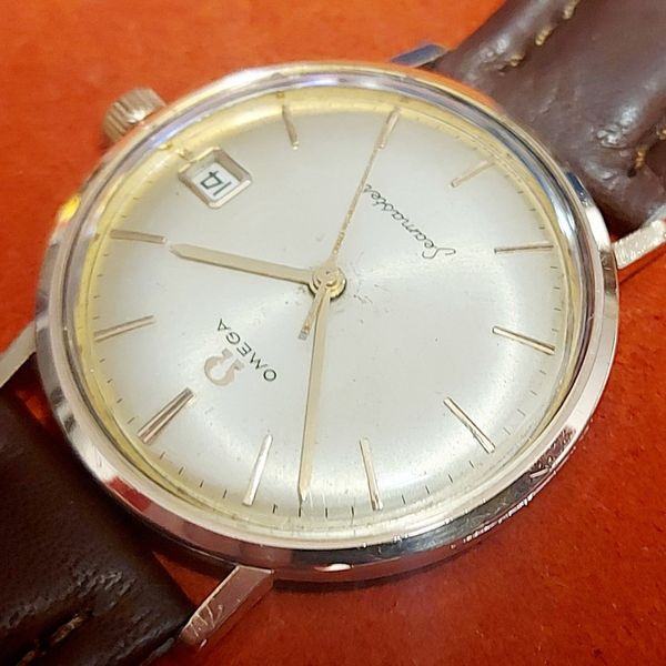 Omega Seamaster Solid Gold Bezel 14k Men's Watch Cal.610 Manual Wind ...