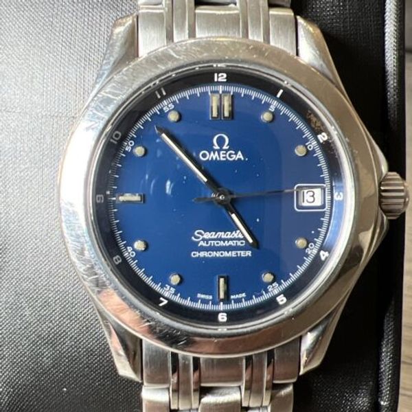 OMEGA SEAMASTER 168.1501 AUTOMATIC CAL.1109 BLUE DIAL STEEL MENS SWISS ...
