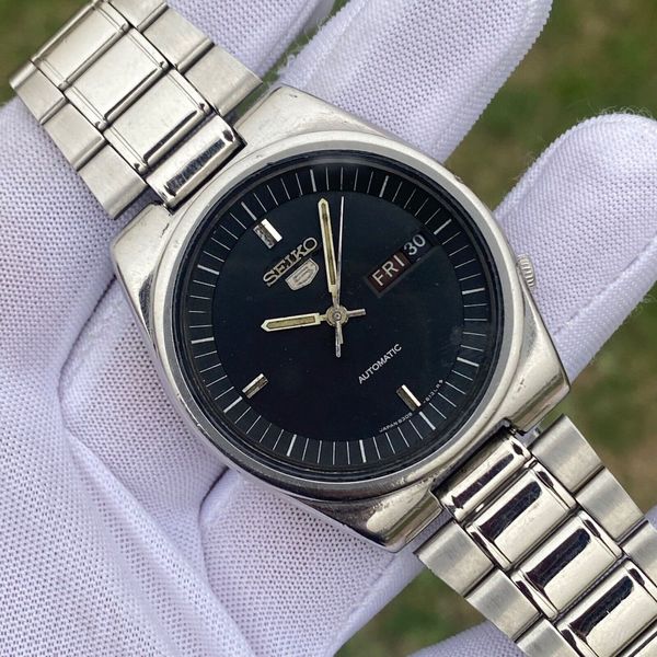 Vintage Seiko 5 Automatic Beautiful Black Dial Japan Made Men Watch 6309-9000 | WatchCharts ...