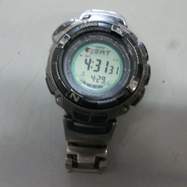 casio pathfinder paw-1500t Watch Atomic solar baro comp alti moon pase ...