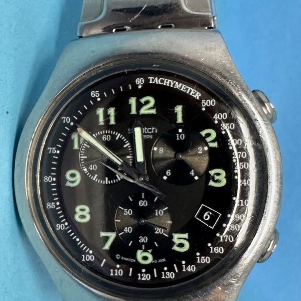 SWATCH IRONY BIG SIZE 47MM RARE MILITARY STYLE MENS WATCH | WatchCharts ...