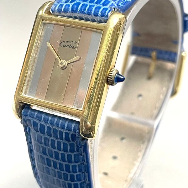Cartier Must De Cartier Rectangular Multi-Color Dial Women's Watch ...