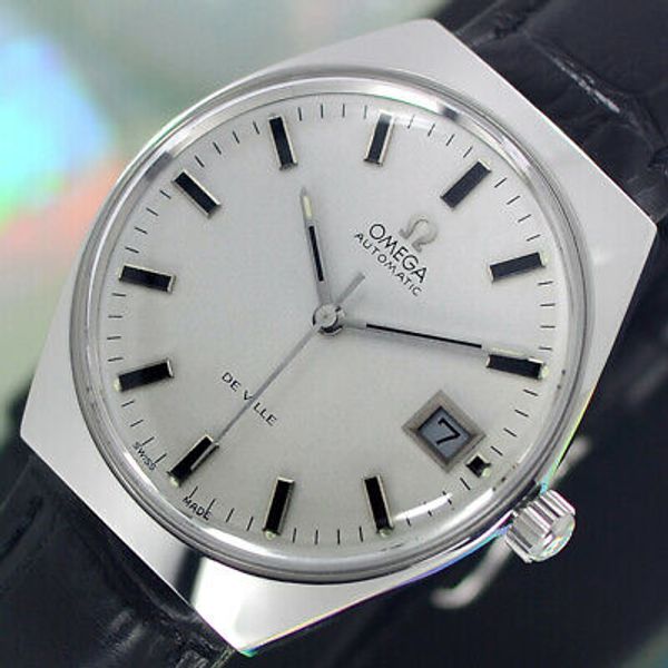 SWISS VINTAGE OMEGA DE VILLE AUTOMATIC CAL.1002 DATE ANALOG DRESS MEN'S ...